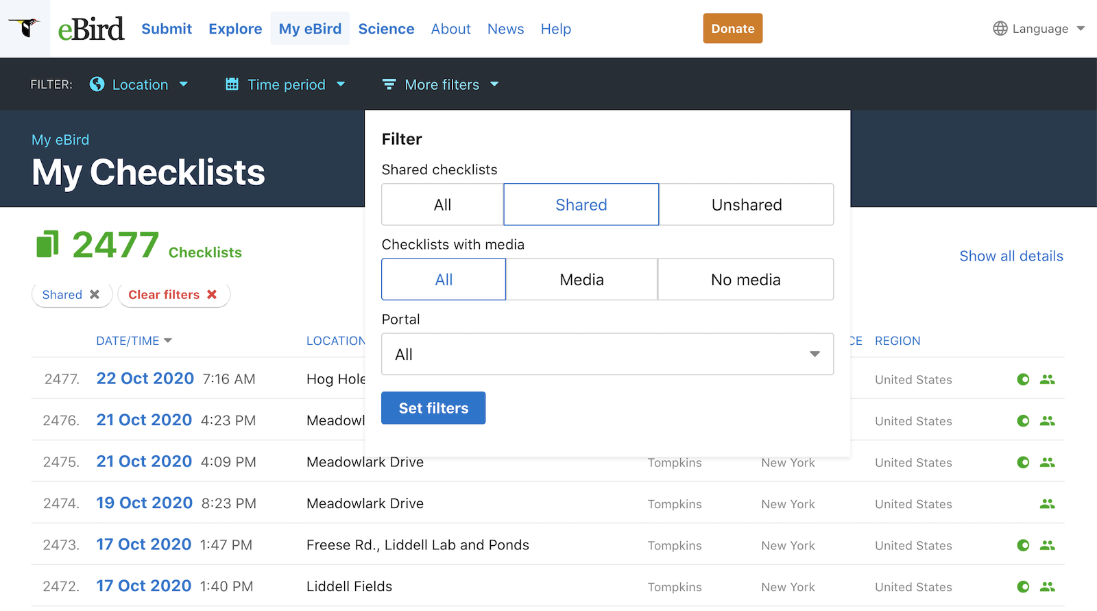 More options to manage your checklists on any device - eBird