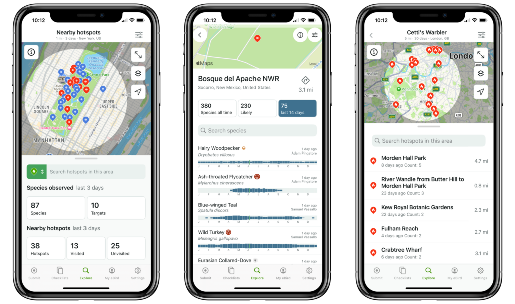 eBird pour appareils mobiles - eBird