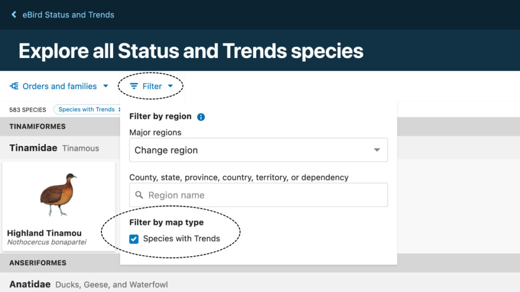 Trends maps - eBird Science