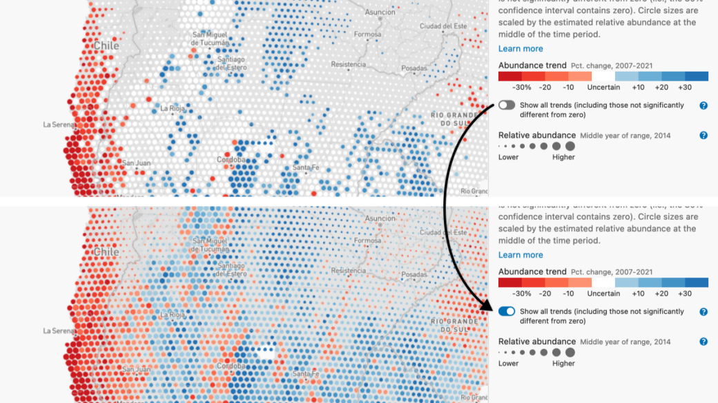 Trends maps - eBird