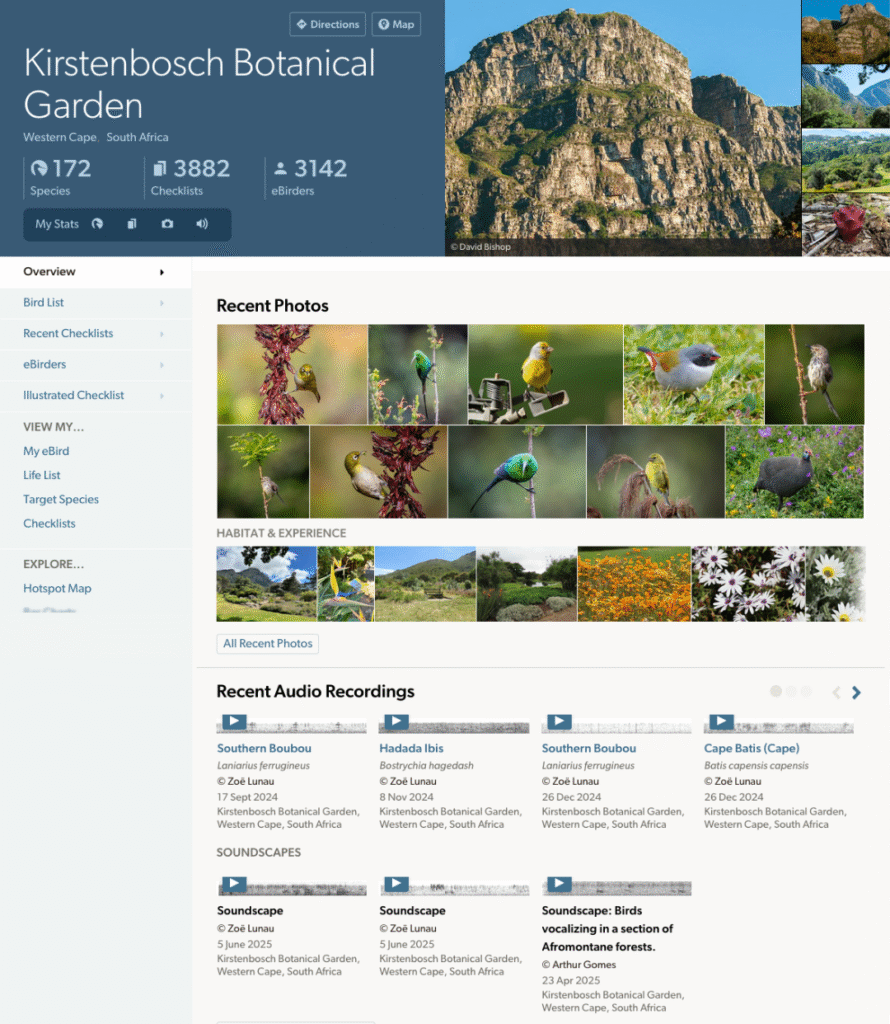 Checklist Media Featured on eBird Hotspots - eBird