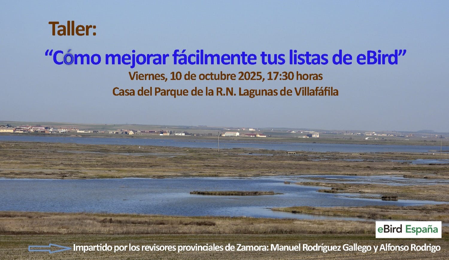 Invitación al taller 'Cómo mejorar fácilmente tus listas de eBird'. - eBird Spain