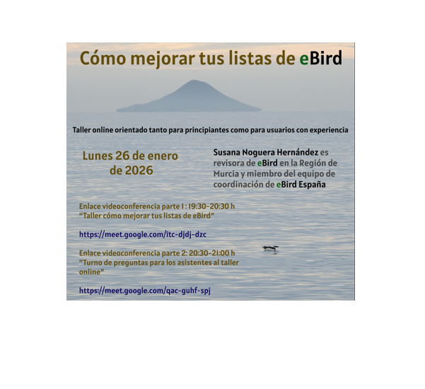Videoconferencia “Cómo mejorar tus listas de eBird” - eBird Spain